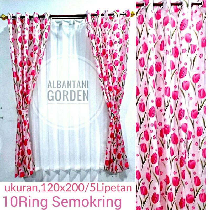 Jual GORDEN TERBARU GORDENG KAIN SATIN GORDYN JENDELA HORDENG PINTU ...