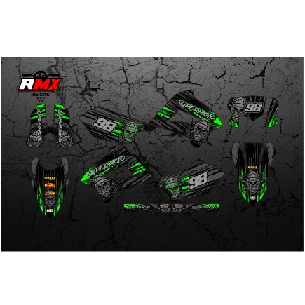 Jual DECAL KLX 250 S FULLBODY (003) DEKAL STIKER DTRACKER DTX 2009 2010 ...