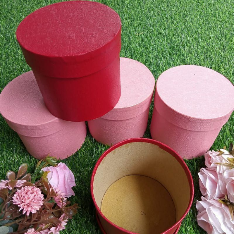Jual Box kado Diameter11, Tinggi 10cm round box/box bulat/bloom box ...