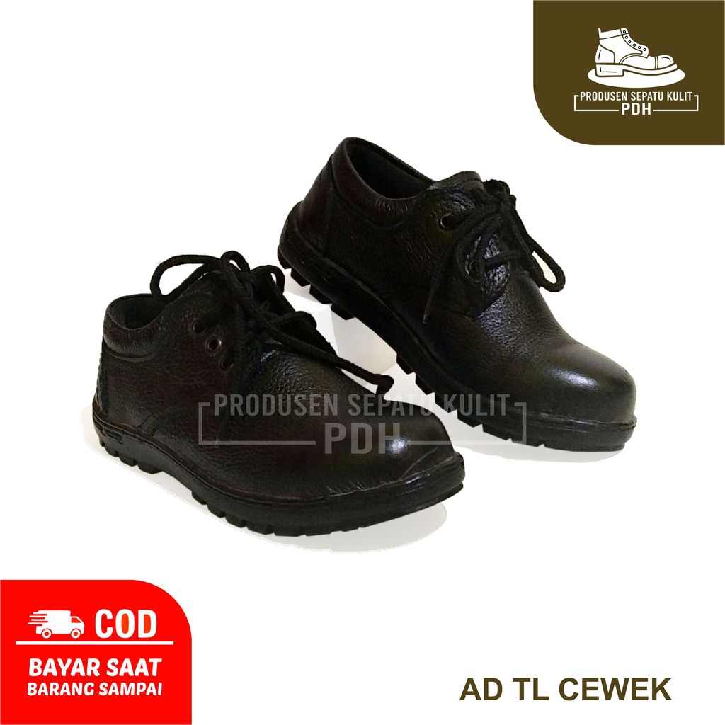 Jual SEPATU SAFETY TALI COWOK CEWEK KULIT SAPI ASLI SOL DIJAHIT MEMUTAR ...