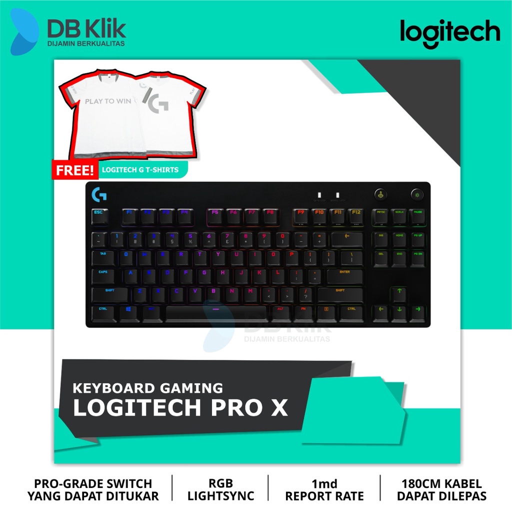 Jual Keyboard Gaming Logitech PRO X - Logitech Pro X Gaming Keyboard ...