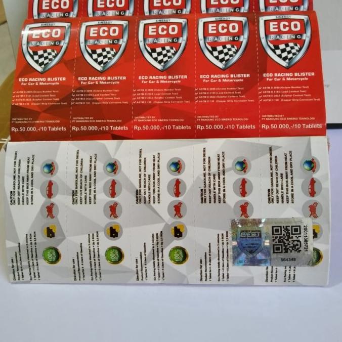 Jual Eco Racing Motor 1 Blister Isi 50 Butir Berhologram | Shopee Indonesia