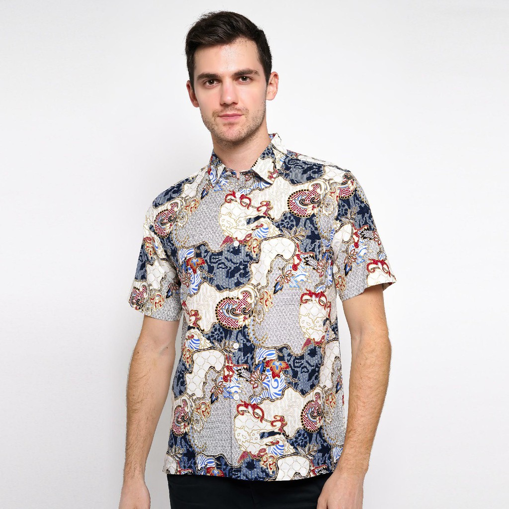 Jual Damor Kemeja Batik Men Multi Colour - TBSR.9B018 | Shopee Indonesia