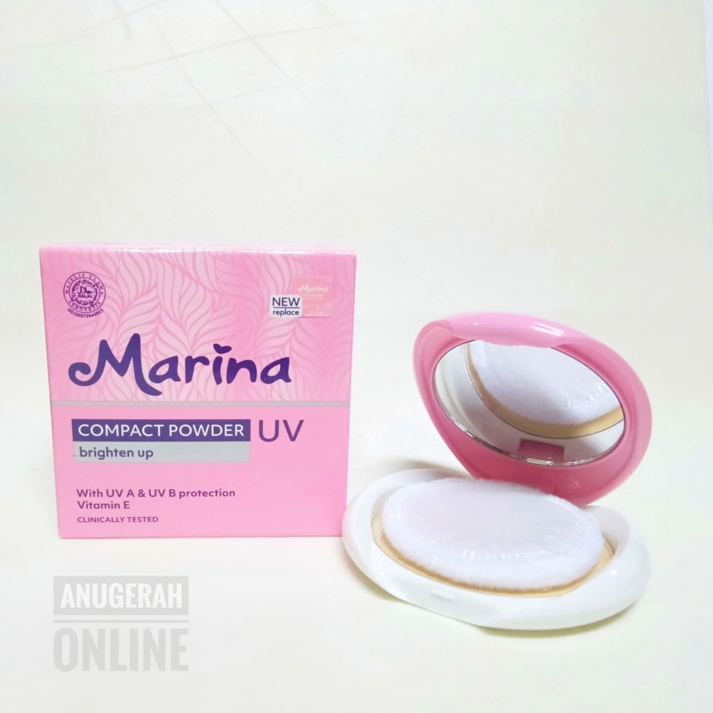 Jual MARINA UV COMPACT POWDER BRIGHTEN UP Bedak -12GR | Shopee Indonesia