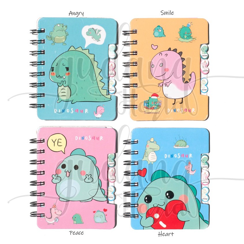 Jual Notebook Dinosaurus Imut Buku Tulis Memo Mini Dino Lucu Note Book ...