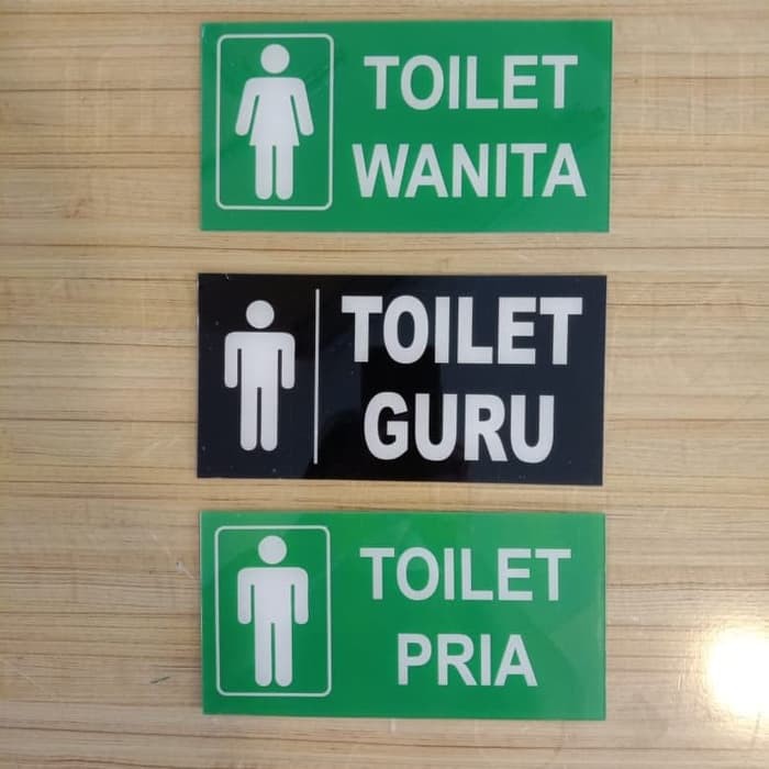 Jual SIGN STICKER K3 RAMBU SAFETY ANEKA TOILET UK 10X20CM HARGA PER ...