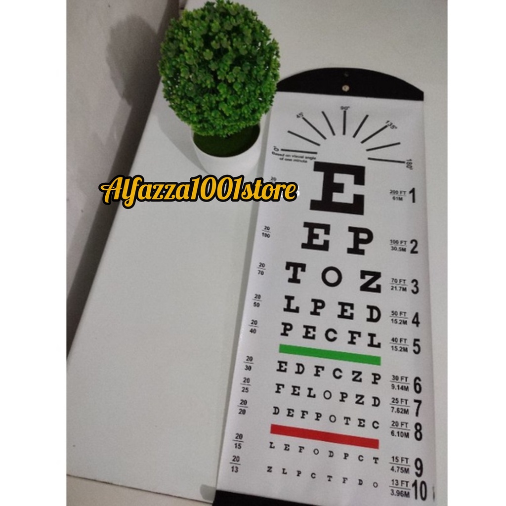 Jual ACC- Snellen Chart Alat/Teks Untuk Tes Mata/ Bagan Tes Ketajaman ...
