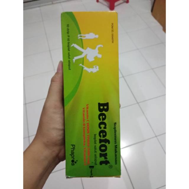 Jual Vitamin daya tahan tubuh VIT C dan VIT E BECEFORT TABLET harga per ...