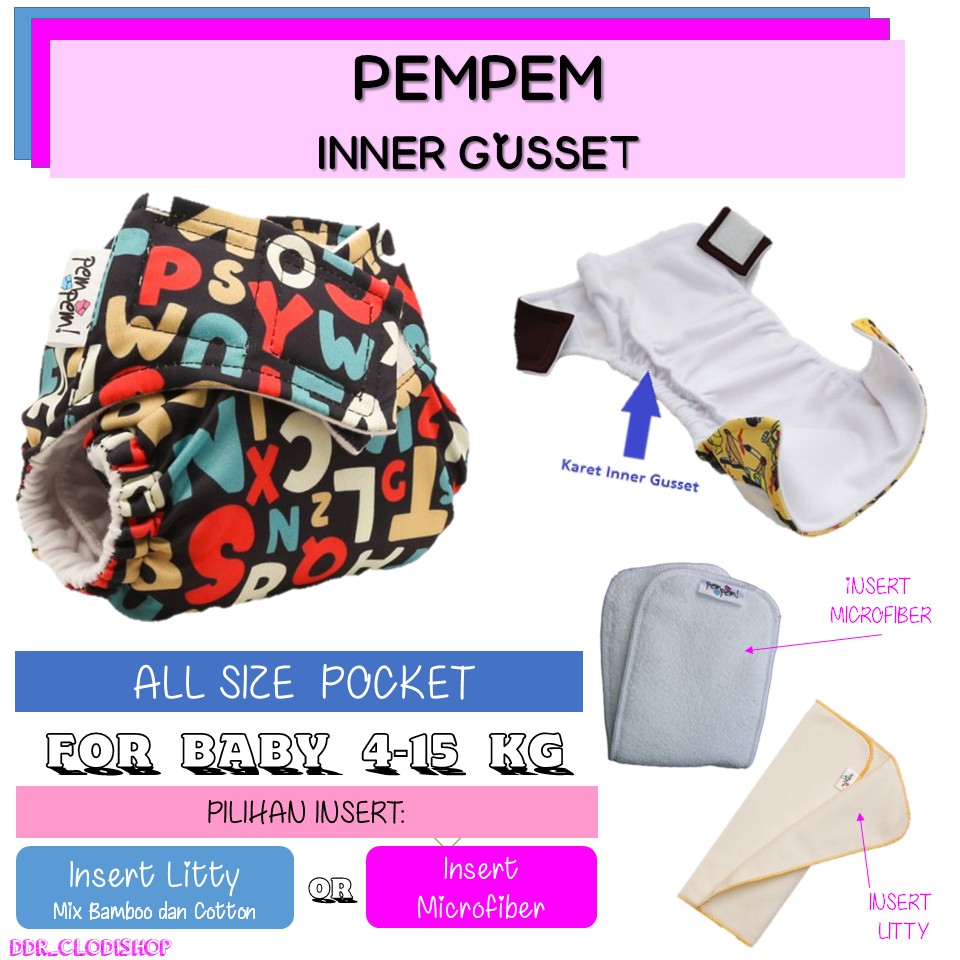Jual Pempem Inner Gusset - Clodi all Size | Popok Kain Cuci Ulang ...