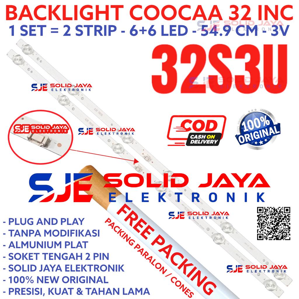 Jual BACKLIGHT TV LED COOCAA 32 INC 32S3U LAMPU BL 32S3 U 6K 3V 6LED 6LAMPU 3 VOLT 32S 3U COCA ...