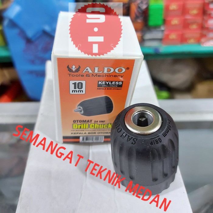 Jual KEPALA BOR DRILL TANPA KUNCI KEYLESS DRILL CHUCK 10MM 10 MM ALDO ...