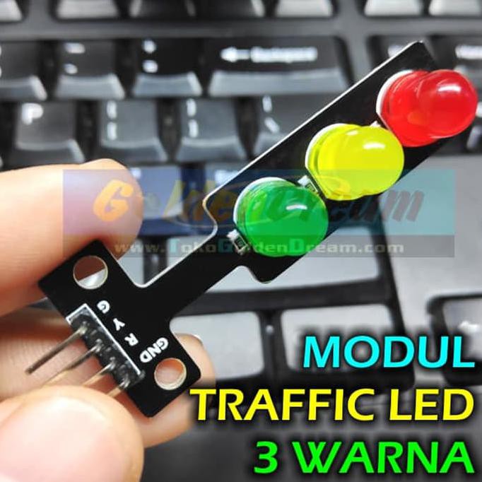 Jual Diskon Traffic Led 3 Warna Light Merah Kuning Hijau Lampu Arduino ...