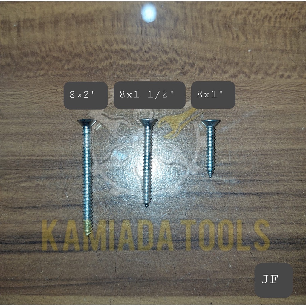 Jual Baut cacing JF/skrup cacing kepala obeng plus (8X1" / 8x1 1/2 ...