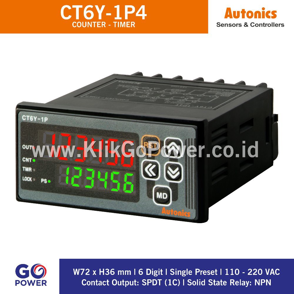 Jual Jual AUTONICS COUNTER TIMER CT6Y 1P4 Murah | Shopee Indonesia