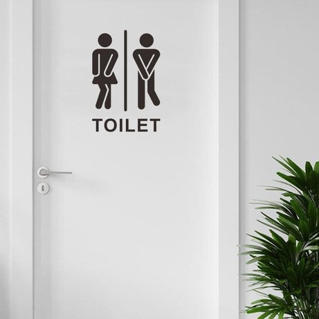 Jual Sticker Toilet Pasang Stiker Pintu Kamar Mandi Dinding Rumah Toko ...