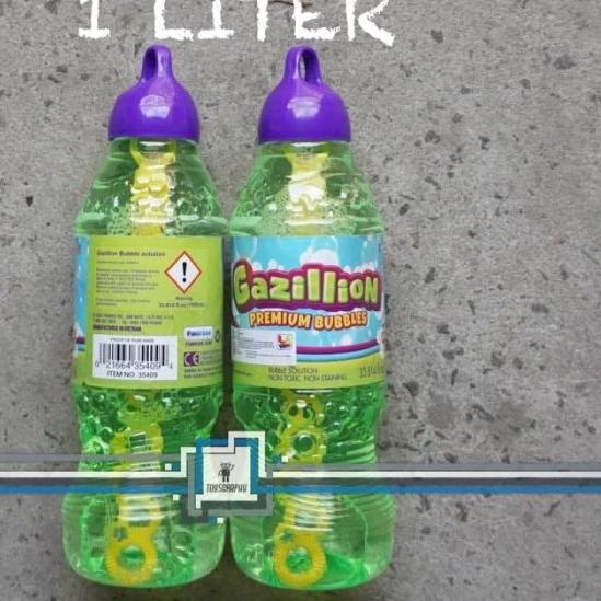 Jual GAZILLION Bubble Refill 1 Liter 1L / Bubble Solution / No Emco Frobble | Shopee Indonesia