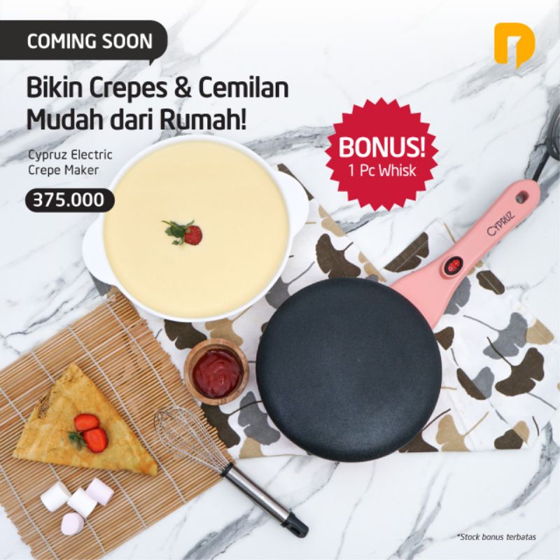 Jual Electric Crepe Maker alat pembuat crepes otomatis | Shopee Indonesia