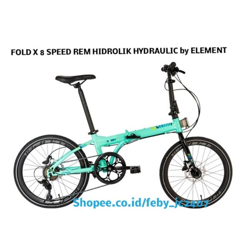 Jual Sepeda Lipat 20 Fold X 8 FOLDX X8 8X Folding Bike By Element Rem ...