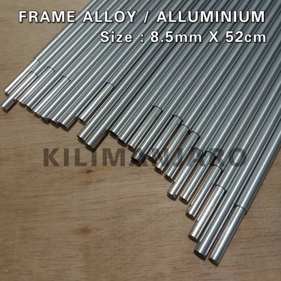 Jual Frame Tenda Outdoor Alumunium Alloy size 8,5 mm X 52 mm Frame ...