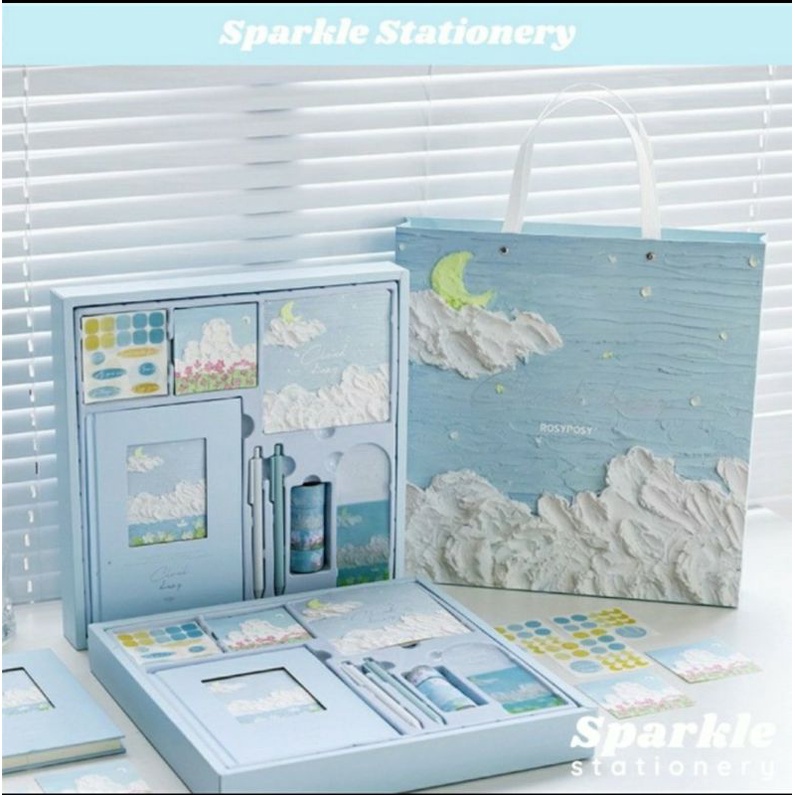 Jual Rosy Posy Gift Set Notebook Diary Free Gift Bag Lengkap 122 Items ...