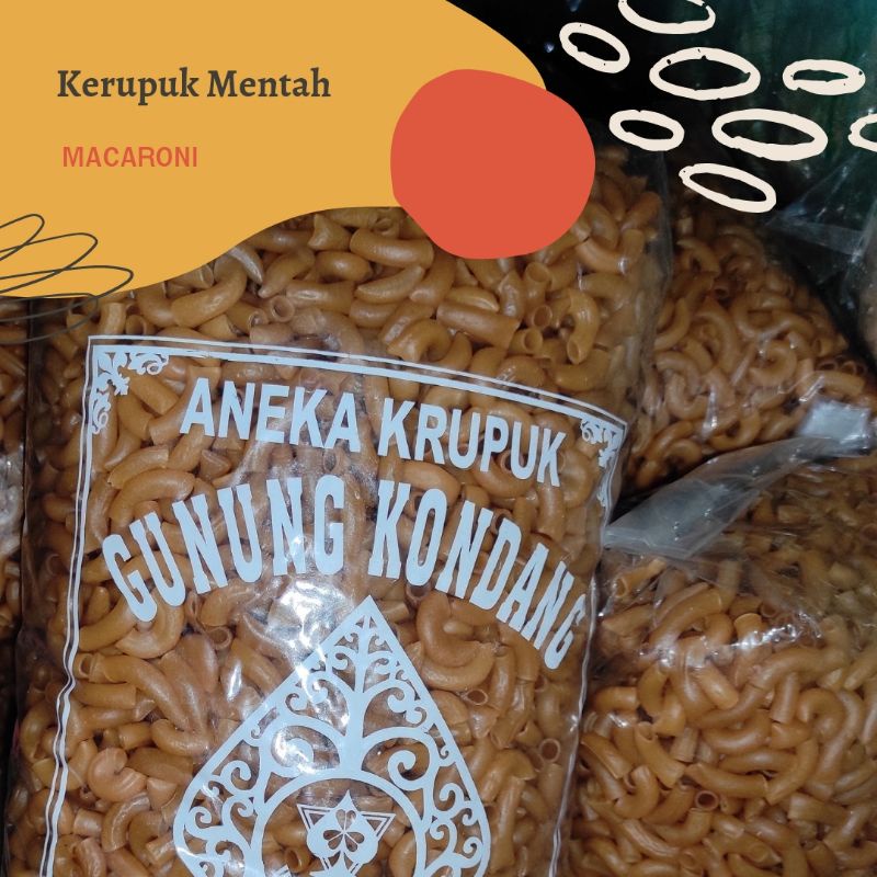 Jual [ 1 KG ] MACARONI BESAR /KERUPUK MAKARONI /KRUPUK MENTAH MACARONI ...