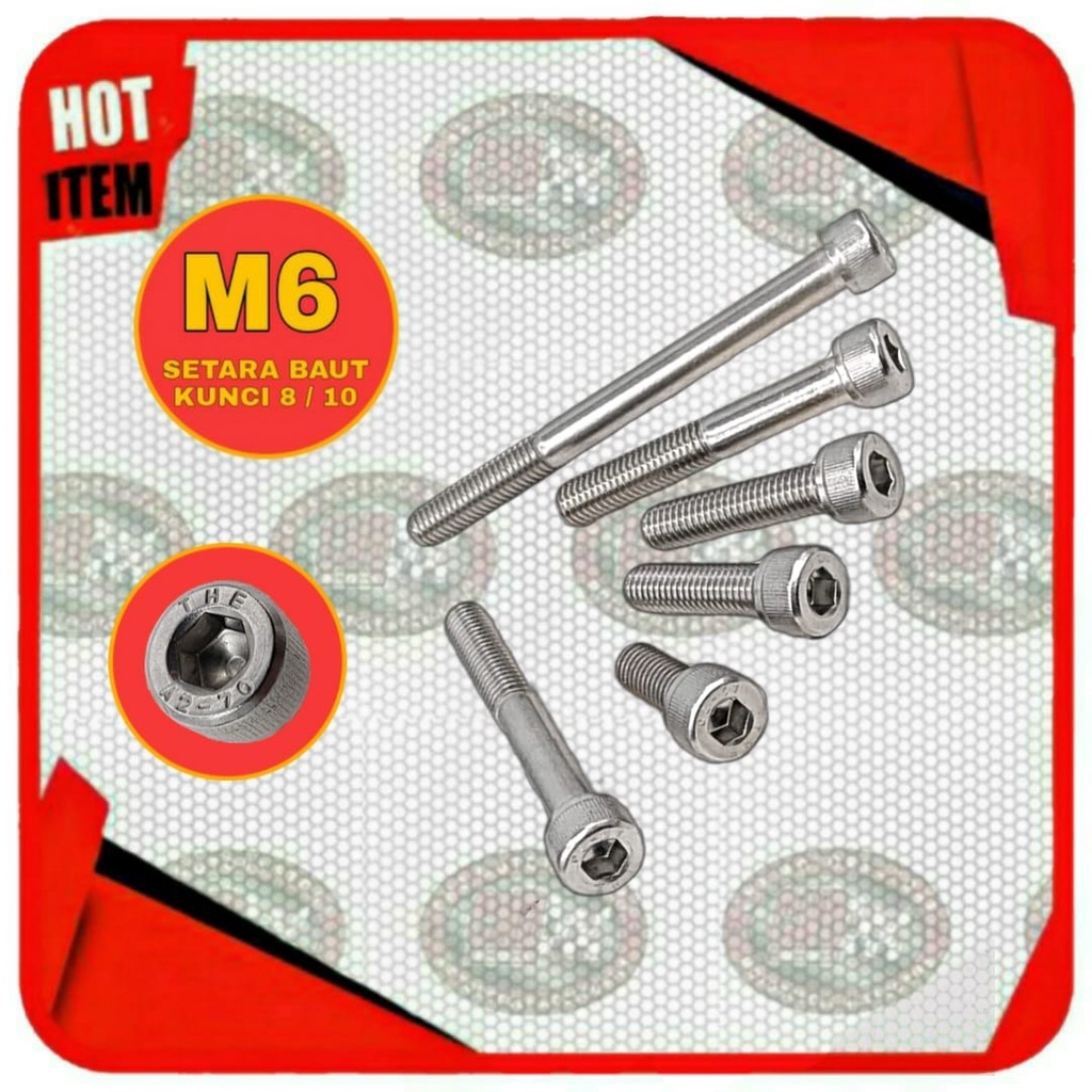 Jual Baut L STAINLESS M6 ( Setara Baut Kunci 10 | Panjang 1 - 9 cm ...