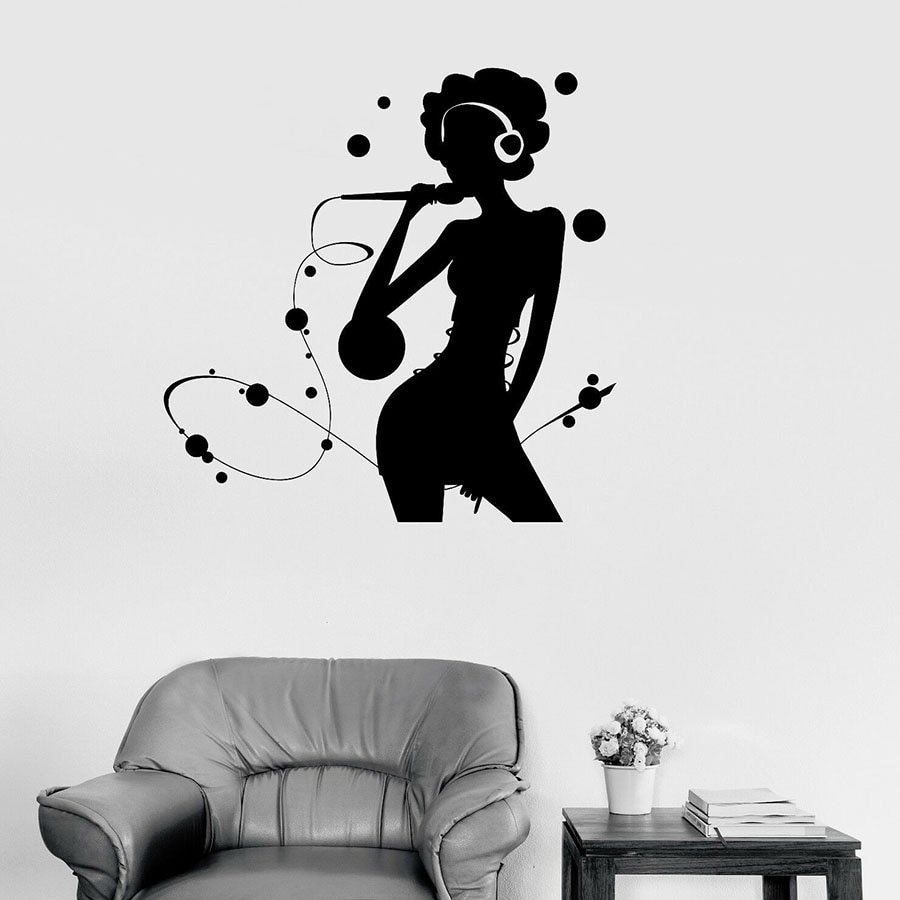Jual Wall Cutting Sticker Music Menyanyikan Lagu Dinding Karaoke Siluet ...