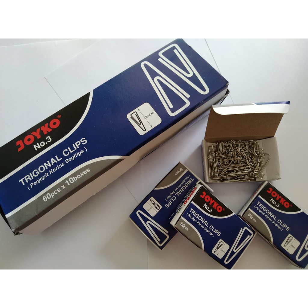 Jual TRIGONAL CLIP NO 3 Paper Clip Termurah merek Joyko | Shopee Indonesia
