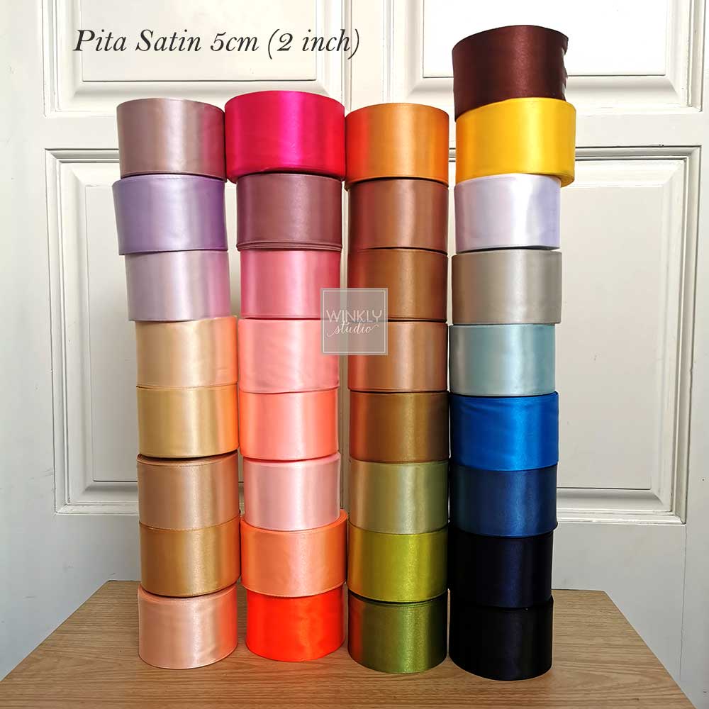 Jual Pita Satin 5 Cm Pita 2 Inch Pita 50 Mm Pita Kado Pita Hias