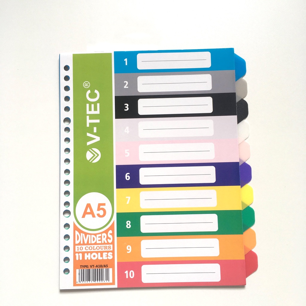 Jual Pembatas Binder Loose Leaf / Divider Loose Leaf V-Tec | Shopee ...