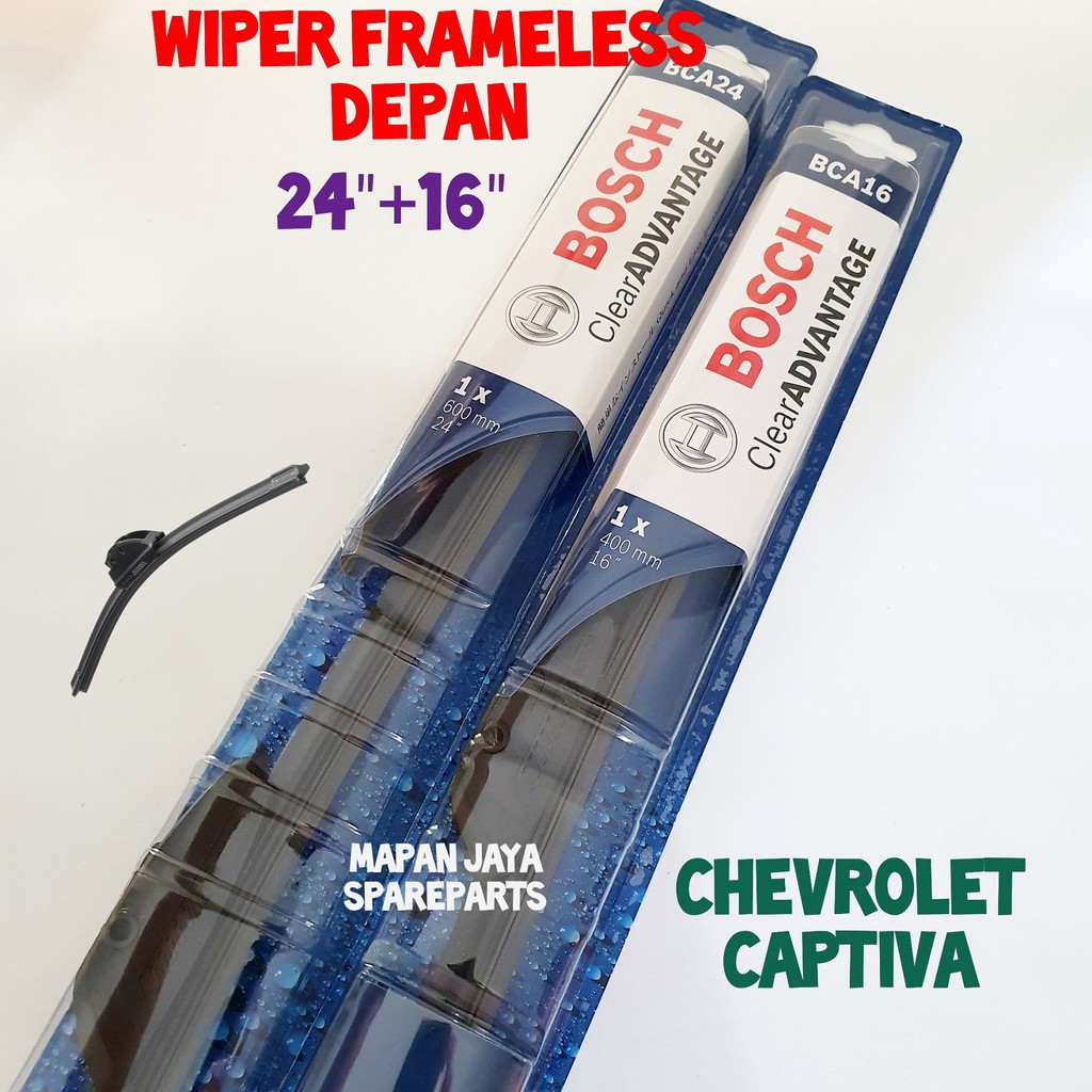 Jual BOSCH WIPER DEPAN - CAPTIVA / INNOVA (FRAMELESS PISANG) | Shopee ...
