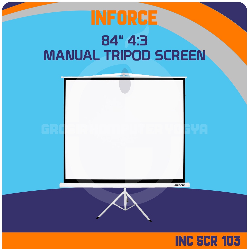 Jual Inforce 84" 4:3 Manual Tripod Screen Projector Layar Proyektor ...