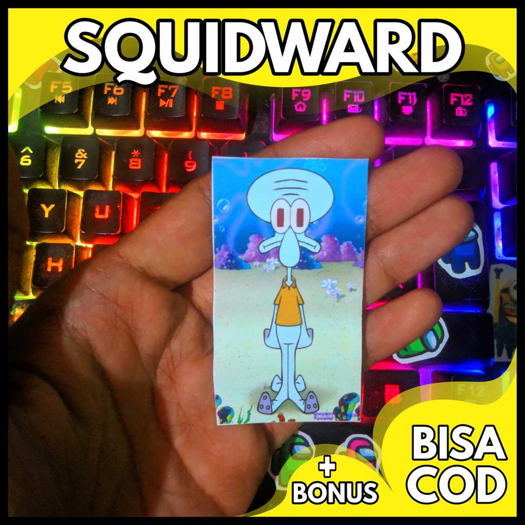 Jual STIKER SQUIDWARD EXPRESI POLOS | Cute stiker | Stiker Murah ...