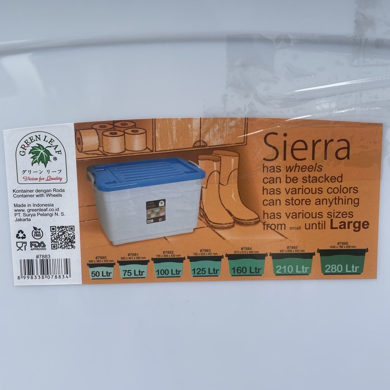 Jual GREEN LEAF CONTAINER BOX 100 125 160 210 280 / CONTAINER BOX SUPER ...