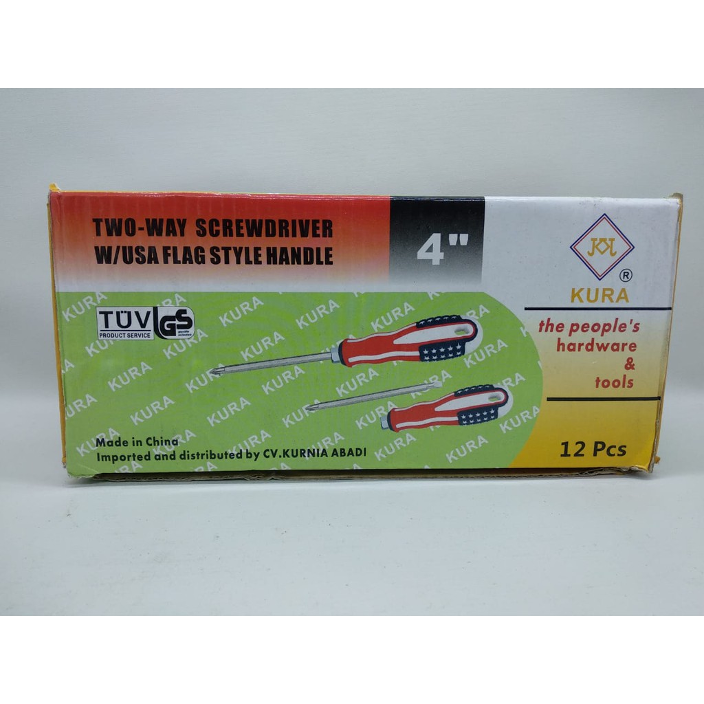 Jual Obeng Dua sisi plus minus / 2 in 1 Screwdriver 4 inc | Shopee ...