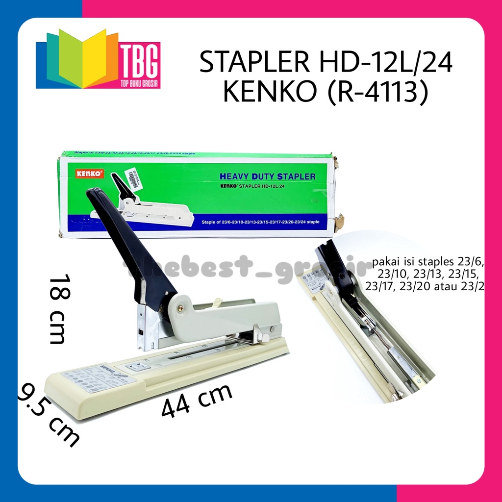 Jual 1 PCS STAPLER HD12L/24 KENKO / STAPLES BESAR / STAPLES JILID / HEAVY DUTY STAPLER (R-4113 ...