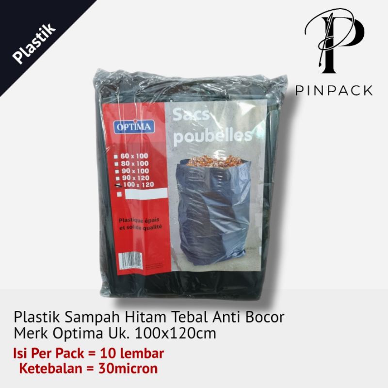 Jual Plastik Sampah Trash Bag Optima Hitam Tebal Ukuran 100x120 isi 10 ...