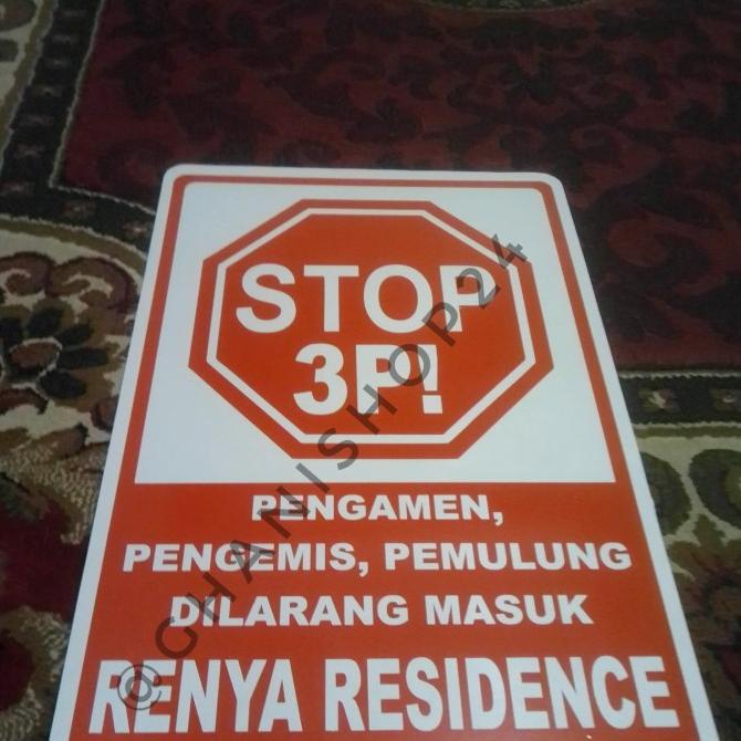 Jual ,,,,,,,] Plang Rambu Stop Dilarang Pengamen Masuk Aluminium Plat ...
