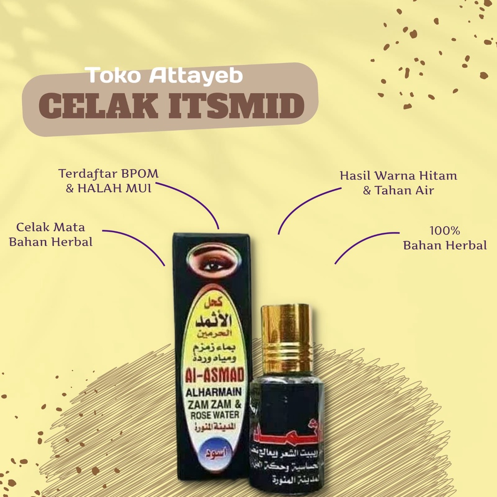 Jual Celak Arab Madinah Itsmid Asmad Hitam/ Ismid Zam zam dan Rose ...