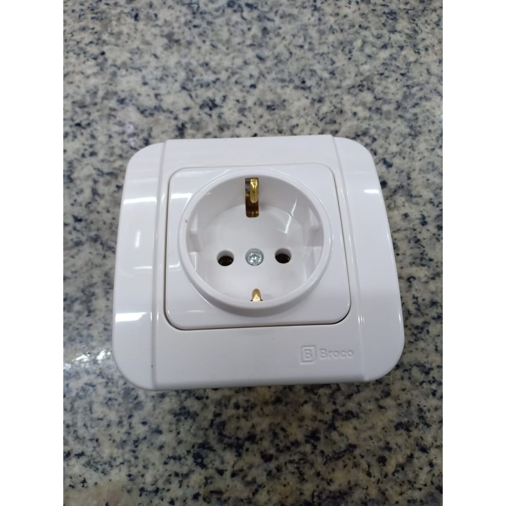 Jual STOP KONTAK BROCO GALLEO SOCKET COLOKAN LISTRIK G151 inbow / tanam ...