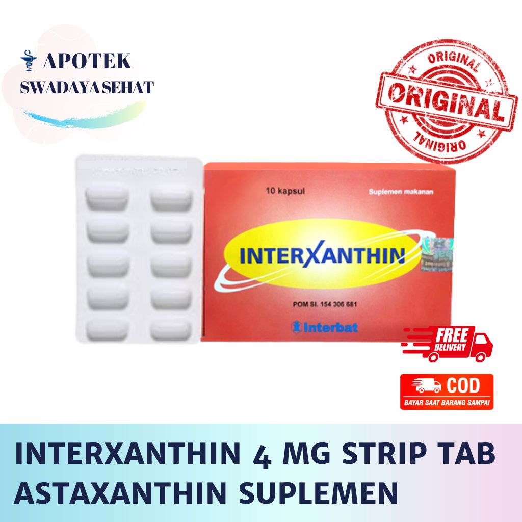 Jual INTERXANTHIN 4MG STRIP Tablet - Astaxanthin Suplemen Kesehatan ...