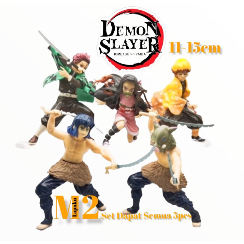 Jual 5pcs/Tanjiro zenitsu Nezuko Inosuke Kimetsu no yaiba Diorama ...