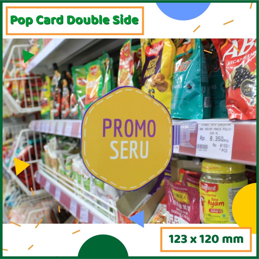 Jual Pop Card 2 Side PROMO SERU Popcard Kertas 2 Sisi 1 Pack Isi 20pcs ...