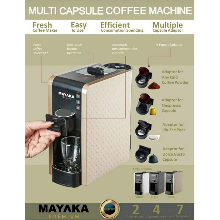Jual Mesin Kopi Multi Kapsul Mayaka Premium Coffee Capsul Machine ...