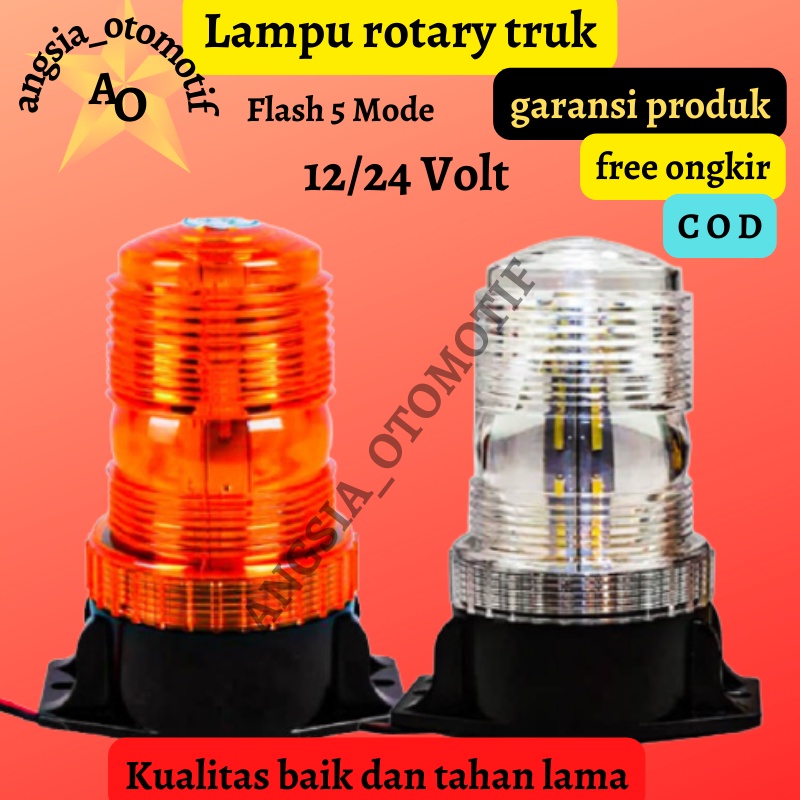 Jual Lampu rotary blitz rotari truk rotary flash truk 5 mode 12 - 24 ...