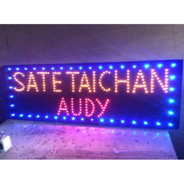 Jual Led sign / tulisan lampu led sate taichan audy | Shopee Indonesia