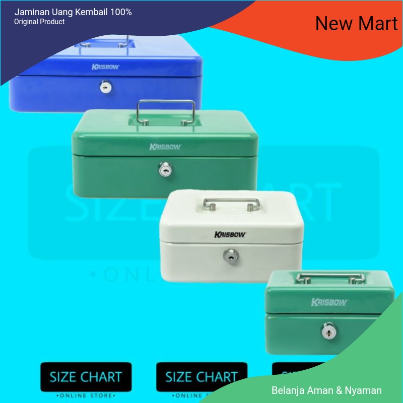 Jual KRISBOW Cash Box Brankas Penyimpanan Uang | Shopee Indonesia