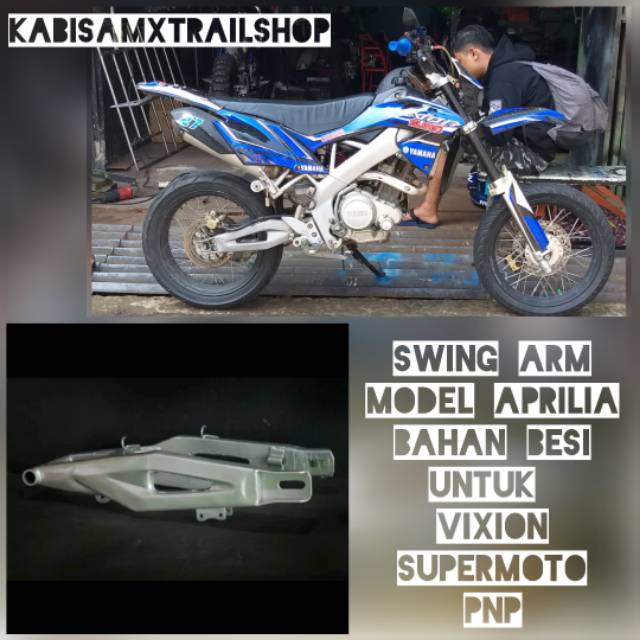 Jual Arm trail vixion aprila besi swing arm vixion supermoto aprilia ...