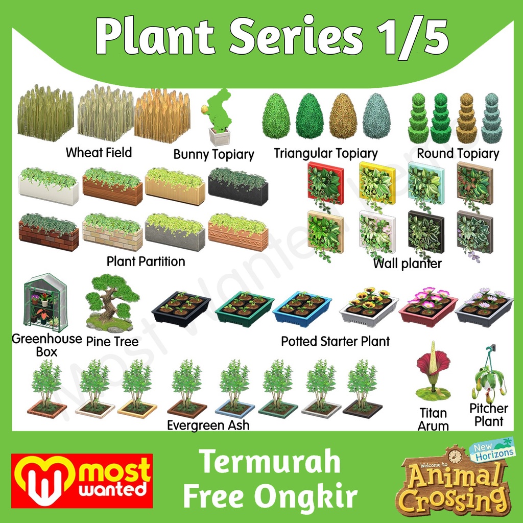 Jual Plant Set Tanaman Tumbuhan Animal Crossing New Horizons ACNH ...