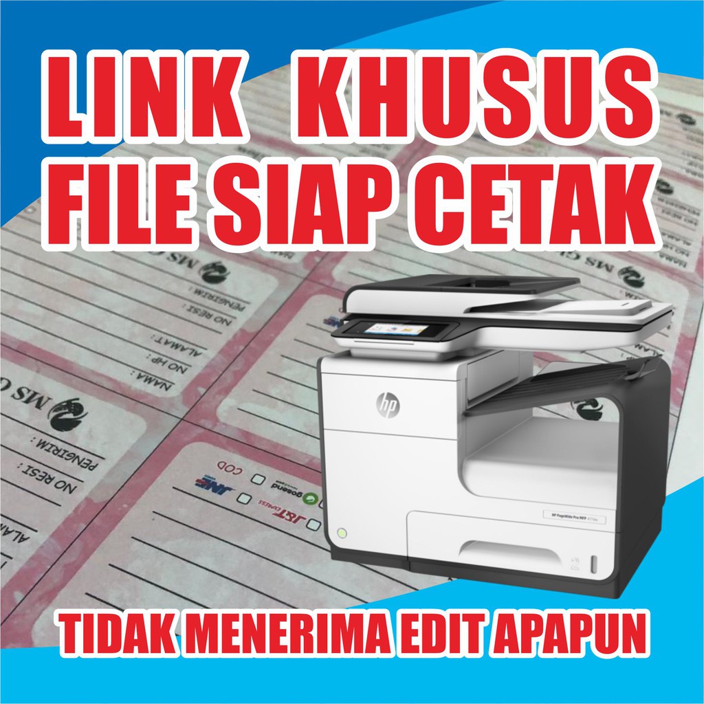 Jual cetak aja sticker stiker label pengiriman olshop custom 10x10 cm ...